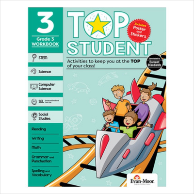 成为优等生：3级 Evan-moor Top Student G3 小学3年级课外练习 教辅教材 亲子学习 综合学科 英文原版