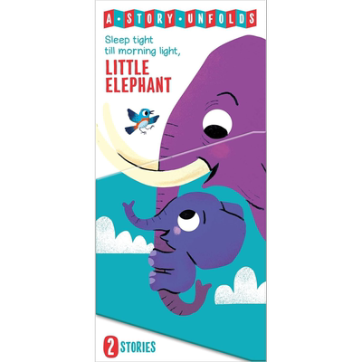 折叠书 小象的故事 A Story Unfolds Little Elephant英文原版 儿童纸板书 亲子绘本 动物图画故事 进口儿童读物 又日新