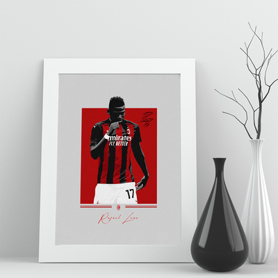 相框莱奥ac米兰leao实木照片周边海报签名足球迷装饰墙桌挂摆画40