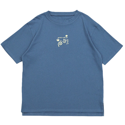 MOCA印花图案设计圆领纯棉T恤