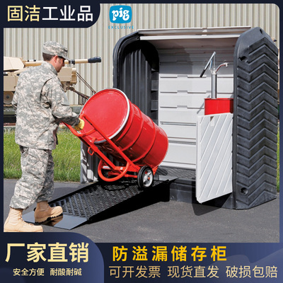 NEWPIG可移动防泄漏油桶储存间