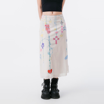 Sixthdimension小熊中长裙半裙