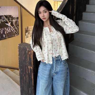 Narcos Jennie同款 Ski*s情人节系列 独家暗纹字母碎花纯欲五件套