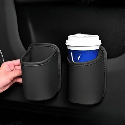 Car door cup holder Leather Automotive Drink rack Storage bi