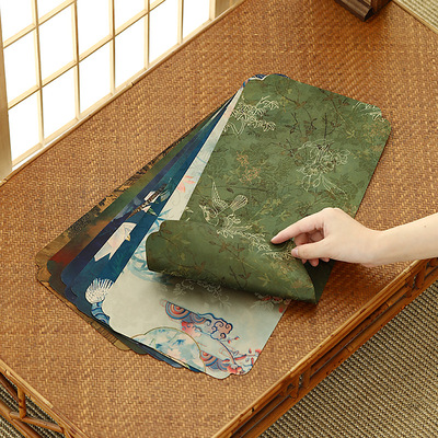 国潮双面茶席春祥干泡席桌旗