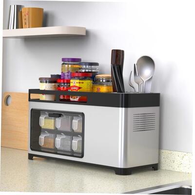 Kitchen shelf seasoning box knife cover cover storage rack