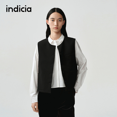 indicia标记商场同款25春新款无袖叠穿双面穿西装马甲F2A5MJ076N