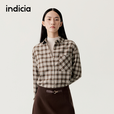 indicia标记商场同款秋冬季新款女装衬衫上衣L2D5CS276