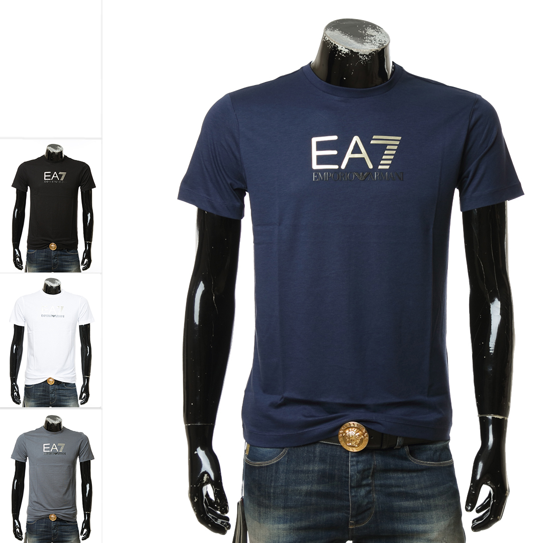 Armani/阿玛尼EA7男士休闲字母LOGO短袖圆领T恤 3LPT24 PJM9Z_虎窝淘