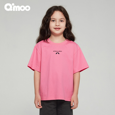 qimoo淇木圆领短袖套头衫