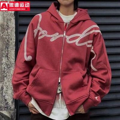 耐克外套男加绒宽松连帽夹克外套