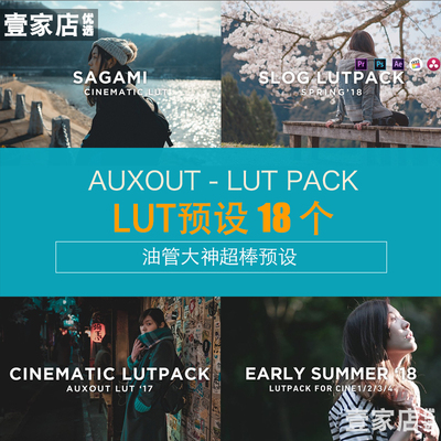AUXOUT日系LUT索尼slog预设vlo女生小清新PS唯美滤镜PR达芬奇FCPX