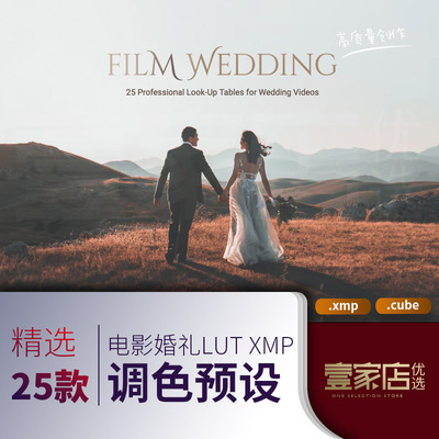 lut婚礼预设婚纱情侣调色滤镜插件电影感PRPS达芬奇FCPX剪映时尚