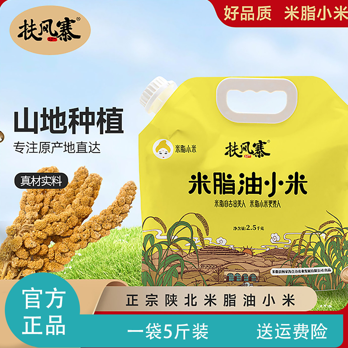 扶风寨米脂油小米正宗陕北米脂油小米产地直发农家自产小黄米5斤