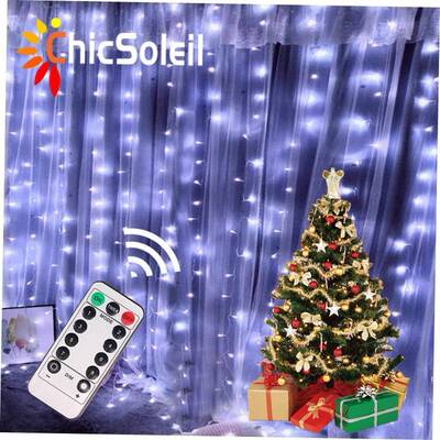 LED Curtain String Light Christmas Decorations for Home Garl
