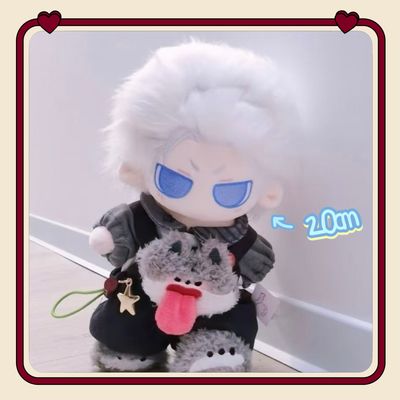 精致鬼泣维吉尔属性20cm棉花娃娃维豆泥超萌q版玩偶换装毛绒公仔