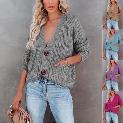 Women's cardigan, single long sleeved sweater, outerwear,