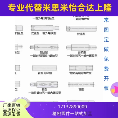 线性导向轴 -两端内螺纹带扳手槽型CSFJZ CPSFJZ 镀铬棒 光轴