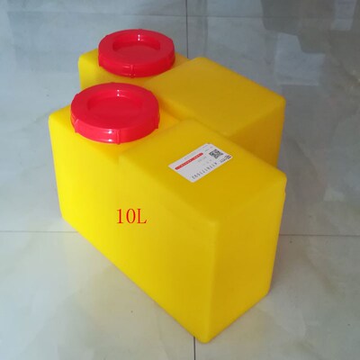 10L升扁平方形加药桶 家用PE扁形加厚带刻度耐酸碱腐蚀塑料水箱