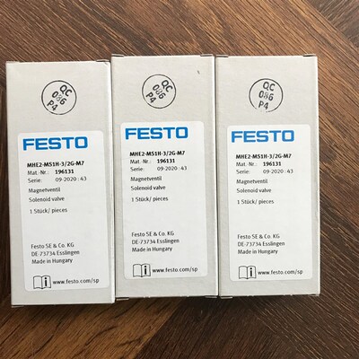 FESTO电磁阀MHE2-MS1H-3/2G-QS-4 19613J5 MHE2-MS1H-3/2G-M7