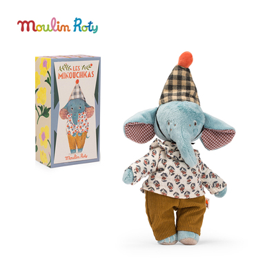 法国moulinroty毛绒玩具布洛象