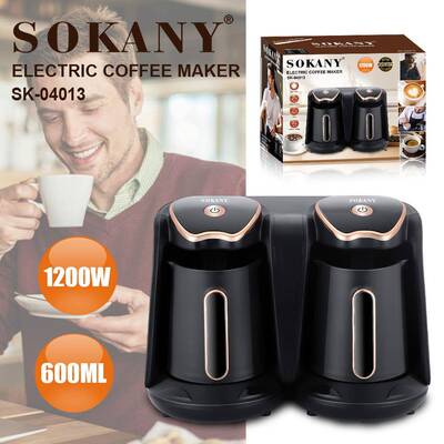 出口SOKANY04013咖啡机一体双杯咖啡机土耳其摩卡壶coffee maker