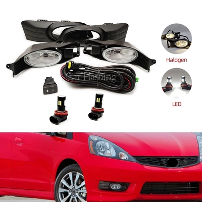 适用于本田11-16款飞度shuttle前雾灯总成雾灯框线束开关前杠灯