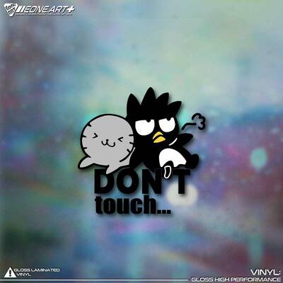 反光酷企鹅donttouch贴纸防水贴