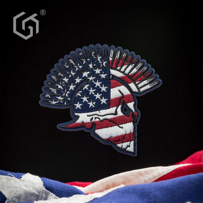 现货 美国MA PATRIOTIC SPARTAN 爱国斯巴达人 士气章 魔术贴