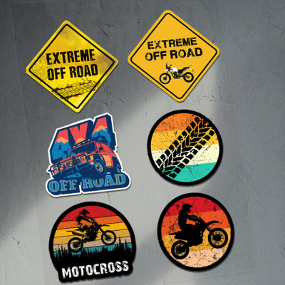 4x4MOTO户外越野一族探险OFFROAD装饰车贴机箱电动车反光防水贴纸