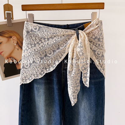 蕾丝多功能领巾屁帘旅游搭配