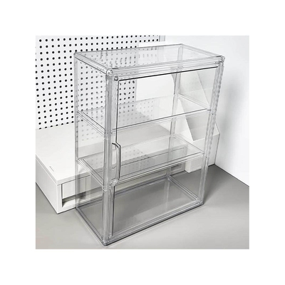 桌面收纳盒谷子手办整理展示小痛柜透明亚克力塑料防尘吧唧大容量