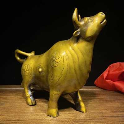 新款直销牛气冲天摆件铜牛华尔街牛转乾坤办公乔迁开业客厅摆件