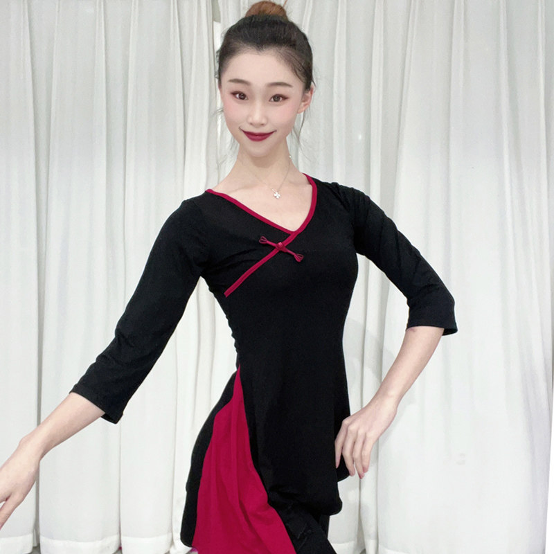 现代舞练功服莫代尔上衣瑜伽舞蹈服古典舞形体广场舞服装新款套装
