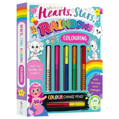 【自营】Hearts Stars Rainbows Robots Racers Dinosaurs Unicorns 艺术英语启蒙涂色书 赠彩色画笔 儿童英语读物 英文原版