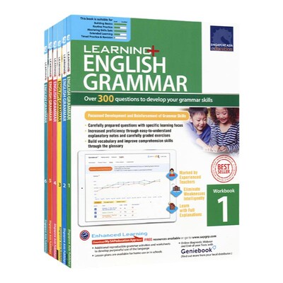【自营】新加坡学习系列英语语法SAP Learning English Grammar Workbook 1-6年级练习册 131个必修语法 新加坡小学教辅赠视频课程