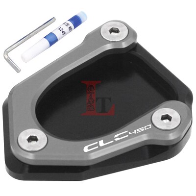 适用春风450CLC改装边撑加大座小脚侧撑防滑垫侧踢脚延伸辅助器块