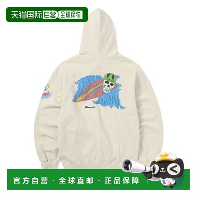 韩国直邮THISISNEVERTHAT 连帽衫Surfing Skull Hoodie Natural T