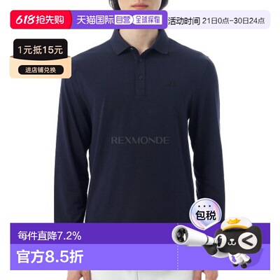 韩国直邮J.LINDEBERG Florian LS Polo 衫 (GMJT13062-6881) 长袖