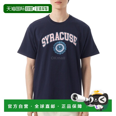 韩国直邮WILD DONKEY 锡拉丘兹大学T恤“深海军蓝”