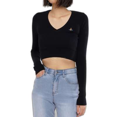 韩国直邮Vivienne Westwood BEA系列 V领短款针织衫 女士开衫 202