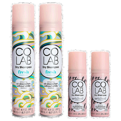 韩国直邮Colab干发喷雾去油头蓬松头发免洗柠檬橙花香共4瓶装正品