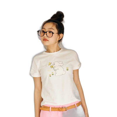 韩国直邮margarin fingers韩版少女小清新甜美自然气质T恤3027592