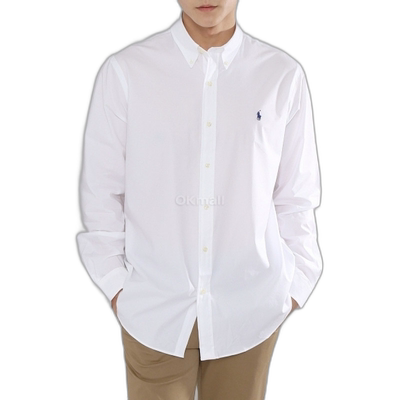 韩国直邮Polo Ralphlauren长袖衬衫男白色朴叙俊同款710867364002