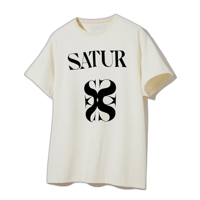 韩国直邮SATUR设计师款大气简约日常休闲个性T恤SA22SSMT08高档