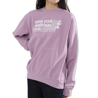 韩国直邮Sporty&Rich USA Wellness Club 淡紫色/白色圆领毛衣 女