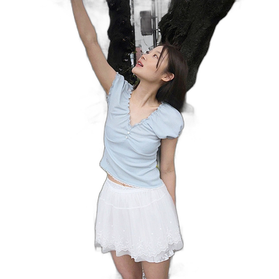 韩国直邮margarin fingers新款少女小清新甜美自然气质上衣305801