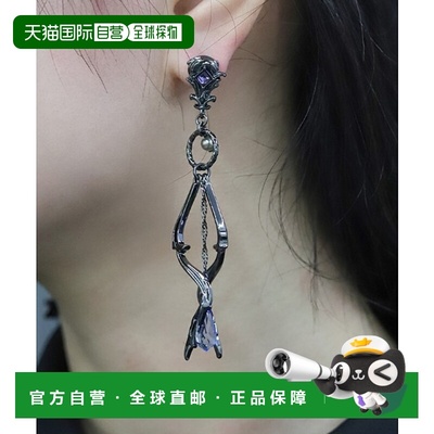 1h可退 日本直邮POETIQUE女士优雅不对称设计斗鱼系列耳环 BL642X