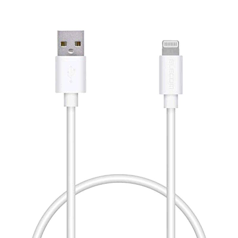 【日本直邮】Elecom宜丽客 iPhone手机充电数据线0.5m白MPA-FUAL0