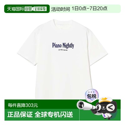 日本直邮LOOSE JOINTS 男士 纯棉短袖T恤 Piano Nightly刺绣款 36